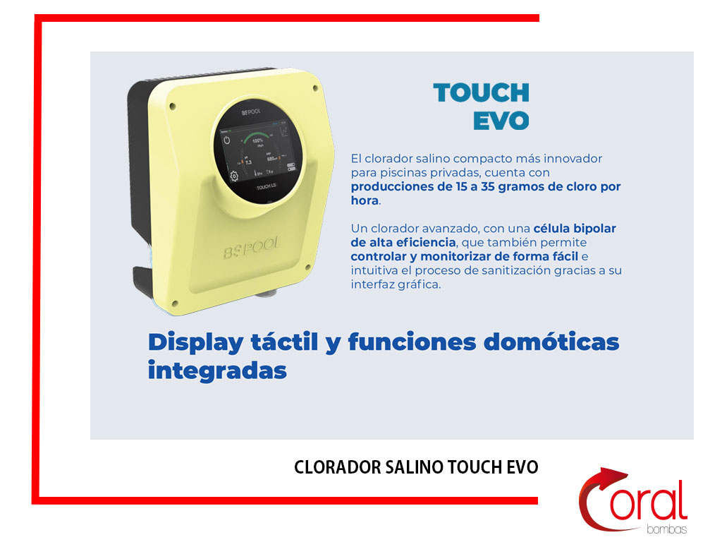 Clorador Salino EVO TOUCH – Bomba Coral